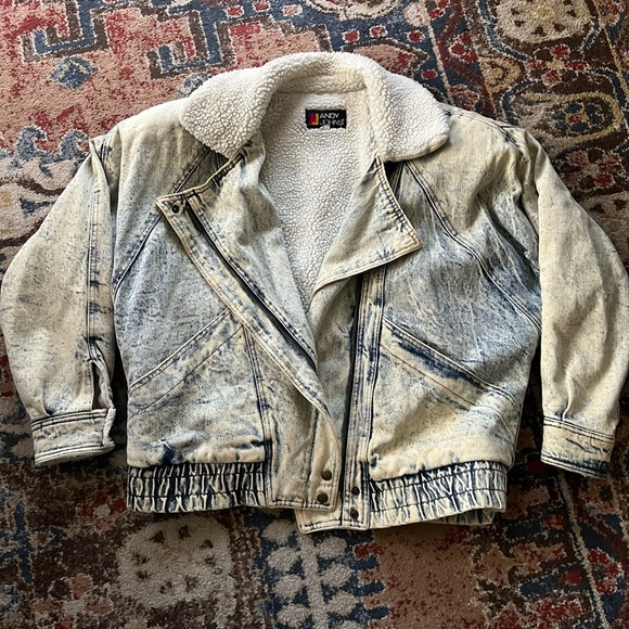 Andy Johns | Jackets & Coats | Vintage Andy Johns Sherpa Denim Jacket ...